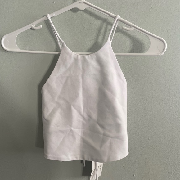 Zara | Tops | Zara White Backless Crop Top Never Worn | Poshmark